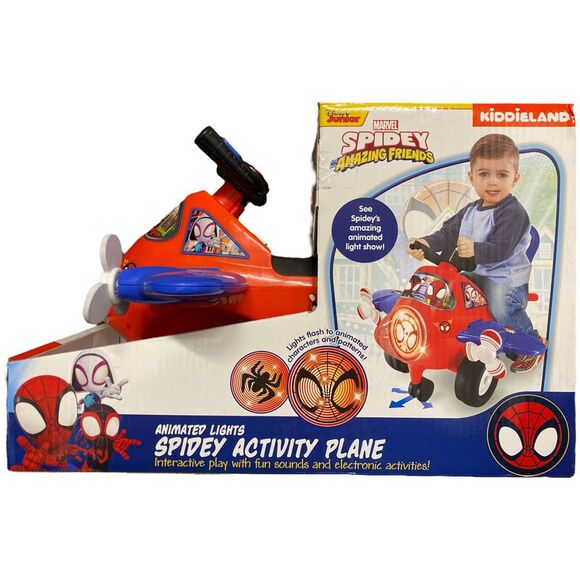 Kiddieland | Toys | Kiddieland Marvel Activity Rideon Plane With Lights Sounds Spidey | Poshmark